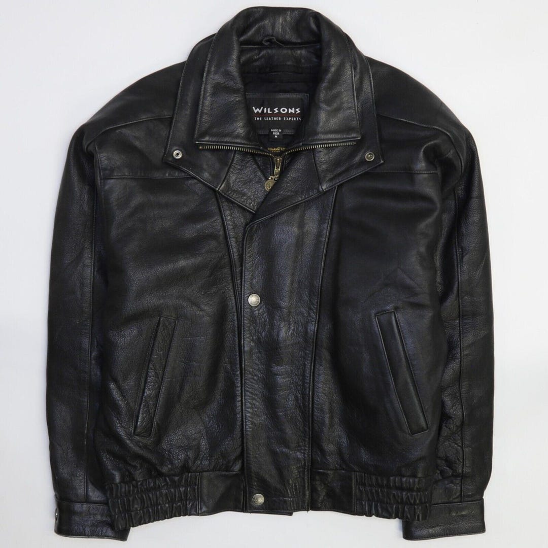 Vintage Wilsons Leather Bomber Jacket Size Medium - Etsy