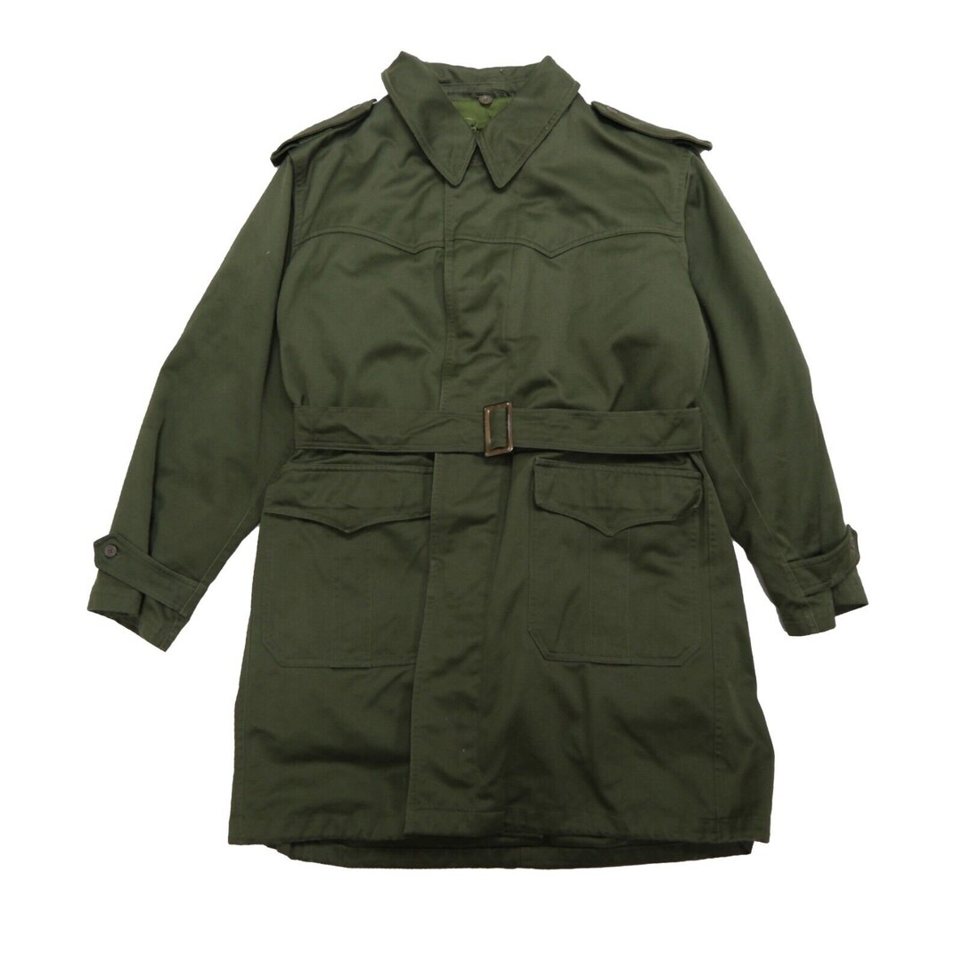 Vintage European Military Parka Coat Jacket Size Large Green 80s Army ...