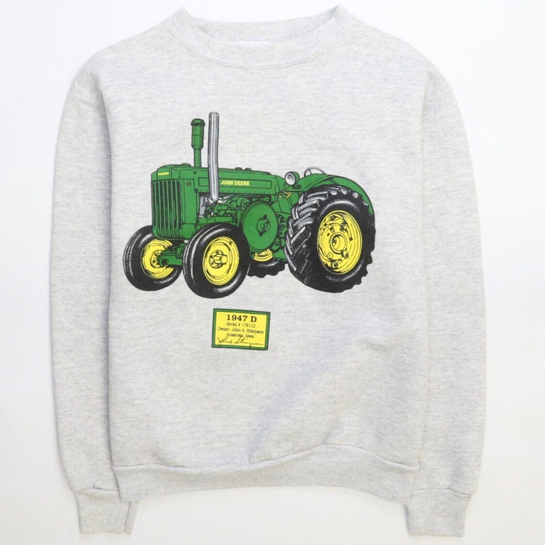Vintage John Deere Tractor Crewneck Sweatshirt Size Medium 90s - Etsy