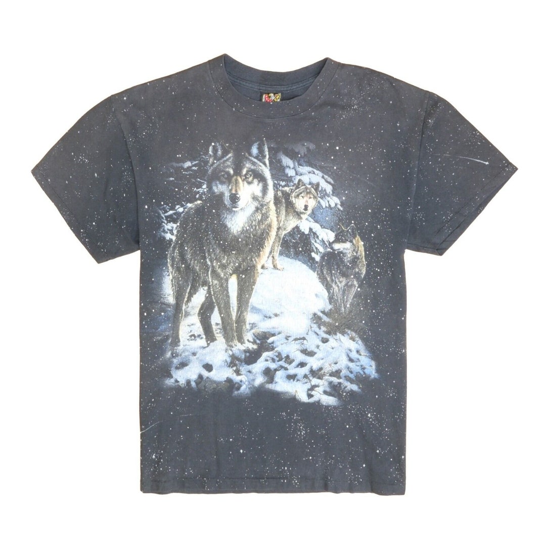 Vintage 3D Emblem Winter Wolf Pack T-shirt Size Large Nature - Etsy