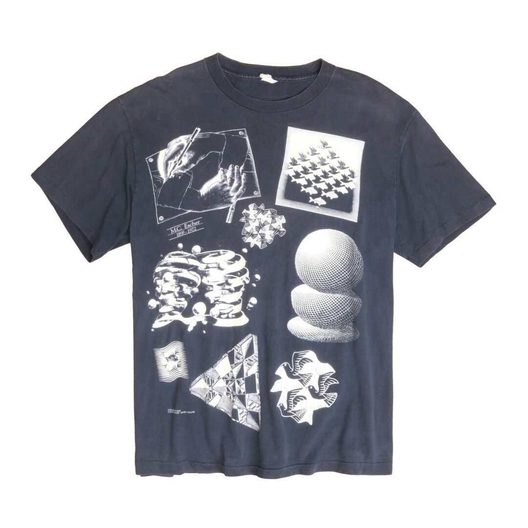 Vintage MC Escher Collection Andazia T-shirt Size XL Black - Etsy