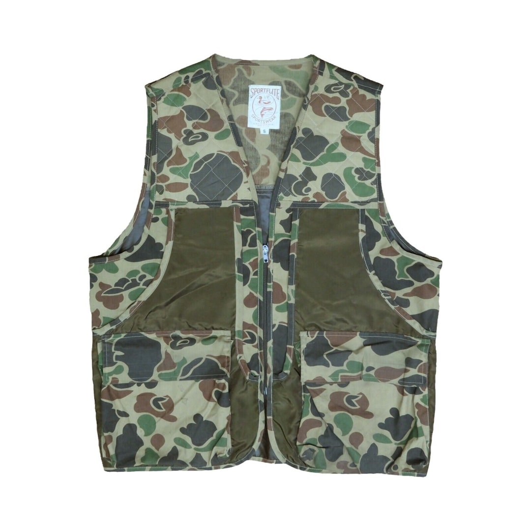 Vintage Sportflite Hunting Vest Size Small Camouflage Camo Made USA - Etsy