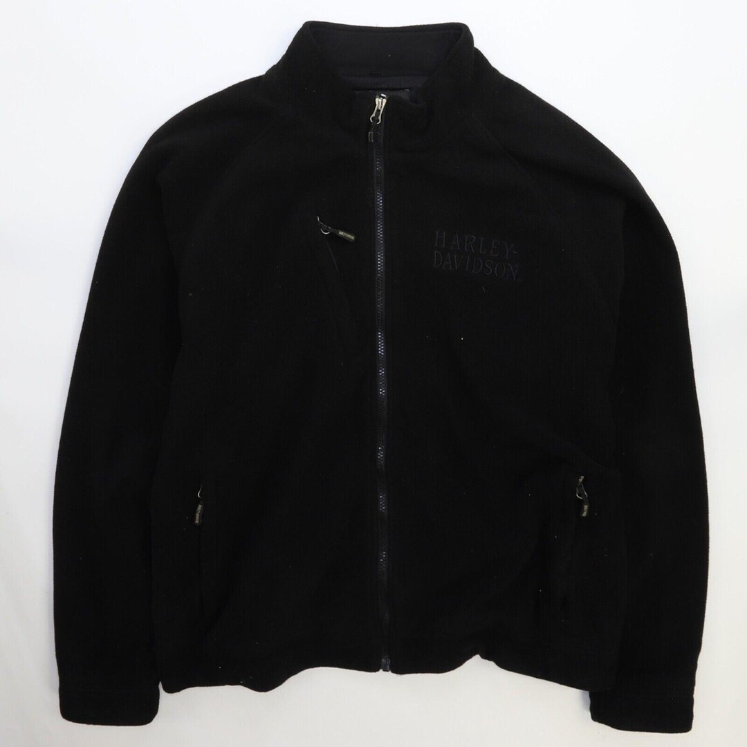 Vintage Harley Davidson Motorcycle Fleece Jacket Size XL Black Skull - Etsy