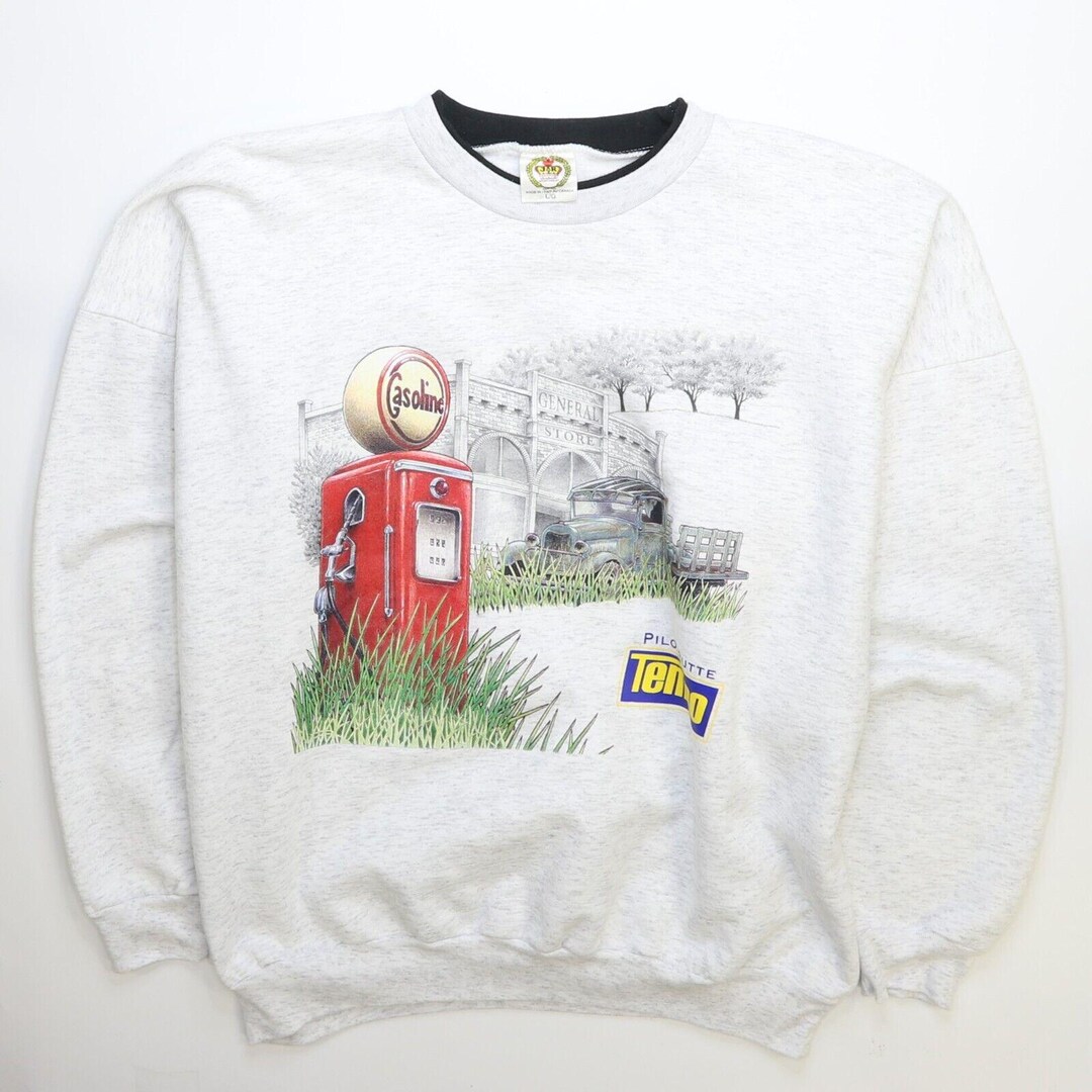 Vintage Pilot Butte Tempo Gas General Store-sweater, maat Large - Etsy ...