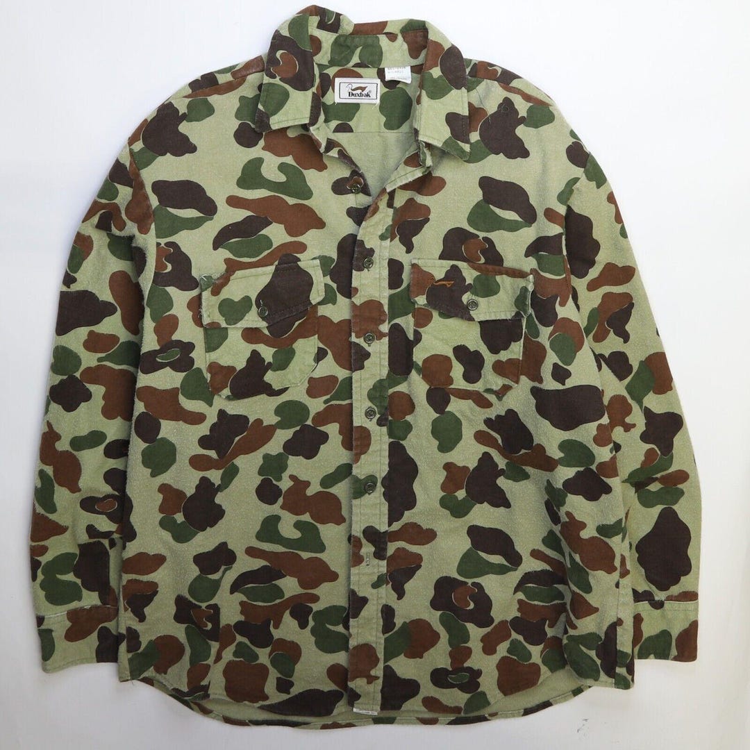 Vintage Duxbak Duck Camo Button up Shirt Size XL Camouflage - Etsy