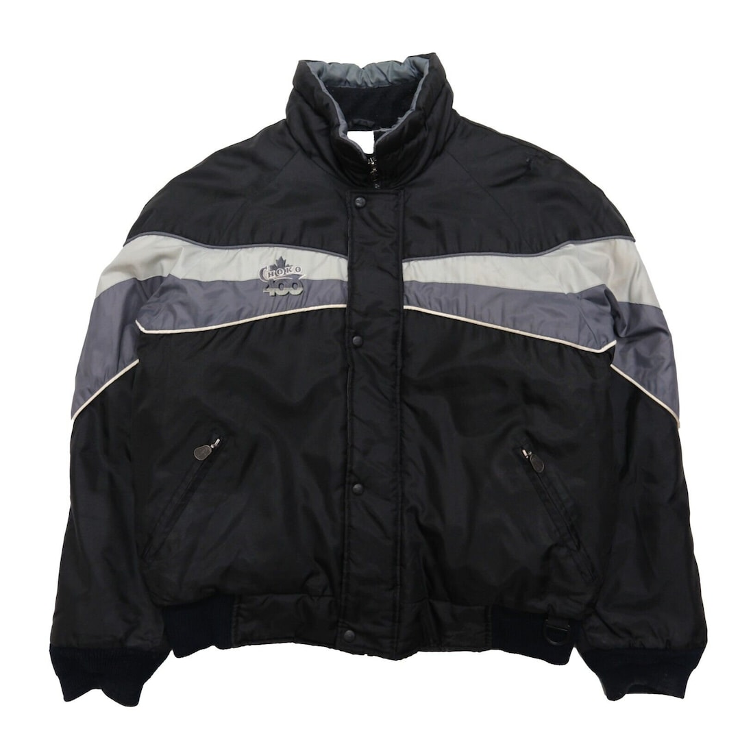 Vintage Choko Racing 400 Bomber Jacket Size XL Black Insulated ...