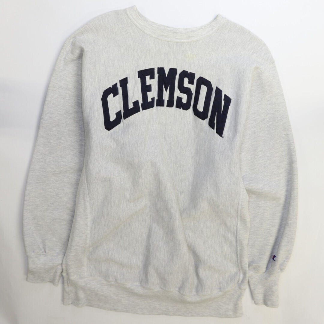Vintage Clemson Tigers Champion Reverse Weave Crewneck Sweatshirt 2XL ...