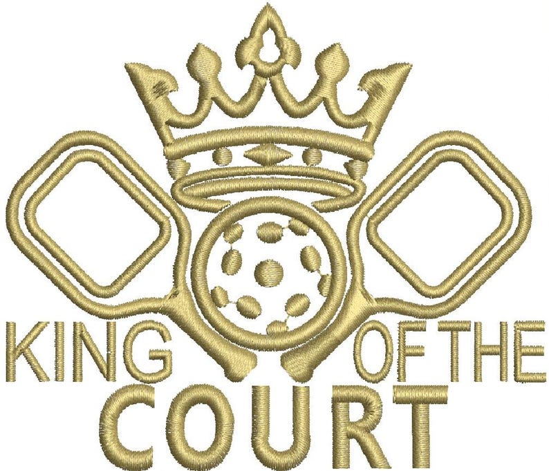 King and Queen of the Court Pickleball Machine Embroidery Design Bundle ...