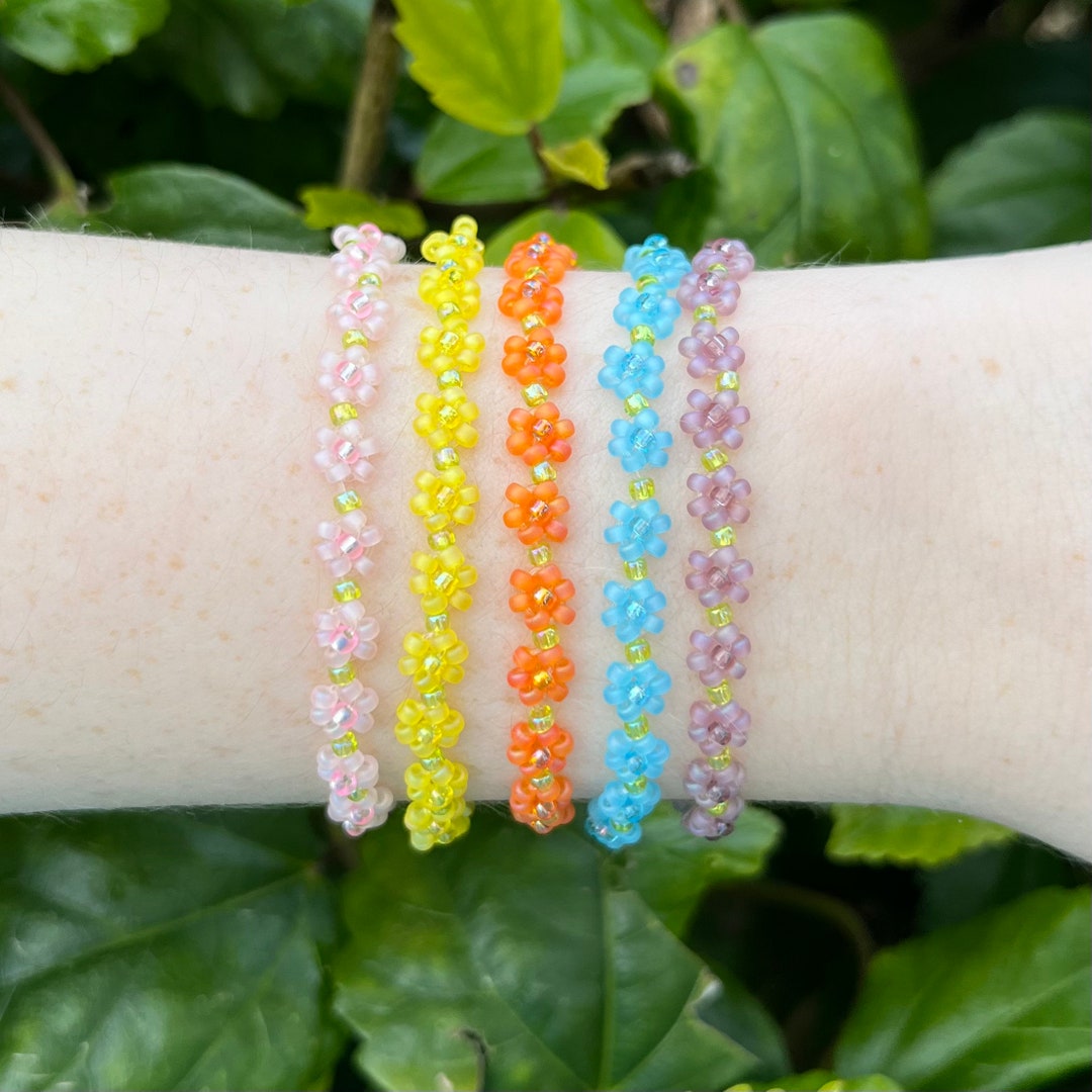 Daisy Seed Bead Bracelet Choose Your Color Gemma Monique Davina