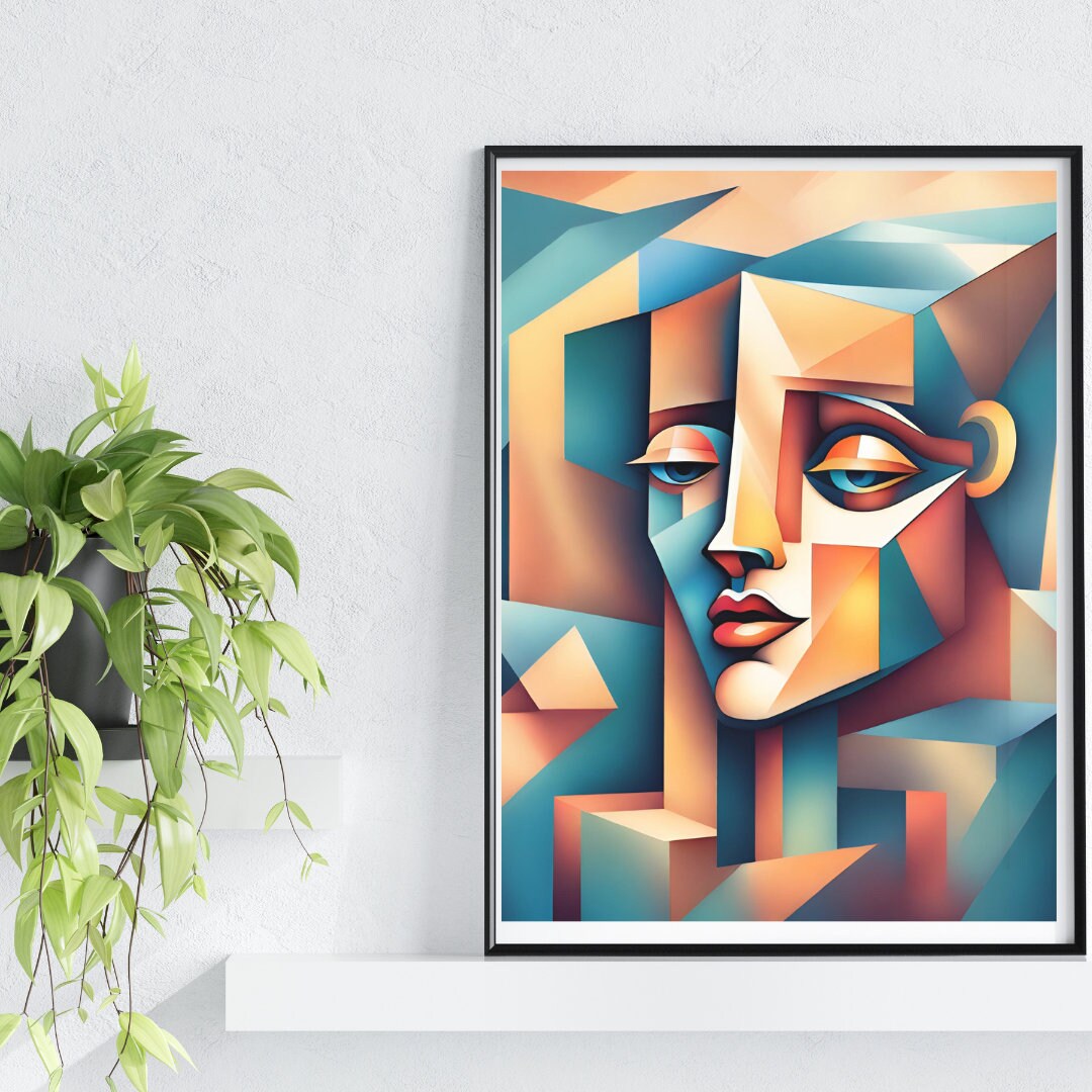 Surreal Cubism AI Generated Wall Art - Etsy