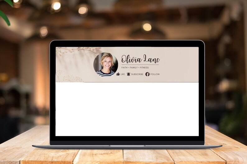 Neutral Youtube Banner Template | Aesthetic Channel Art Canva Editable ...
