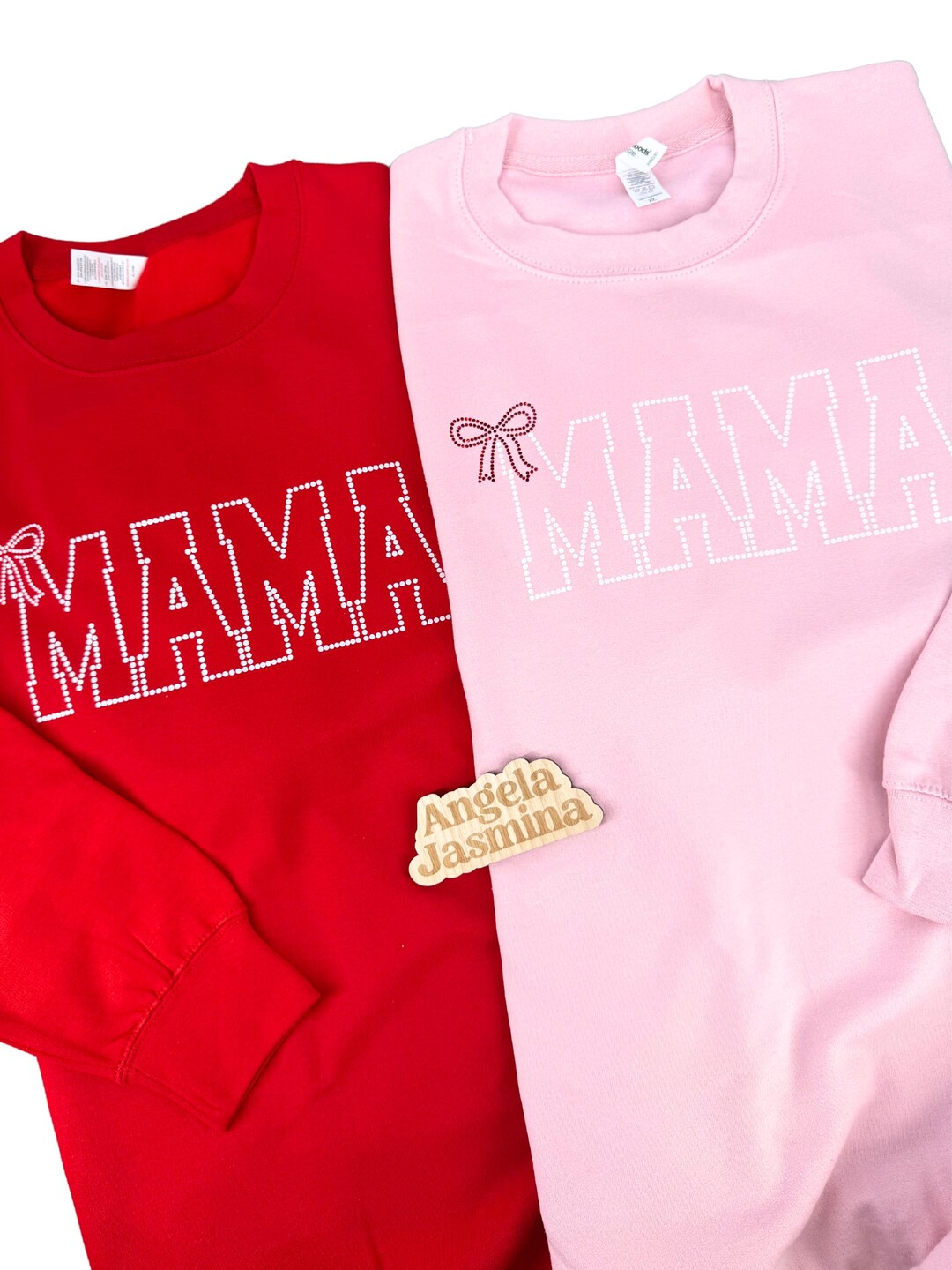 Bling Spangle Mama Sweatshirt Bow Mothers Bling Sweatshirt Mom Bow Fashionista Sparkly Glamorous ...