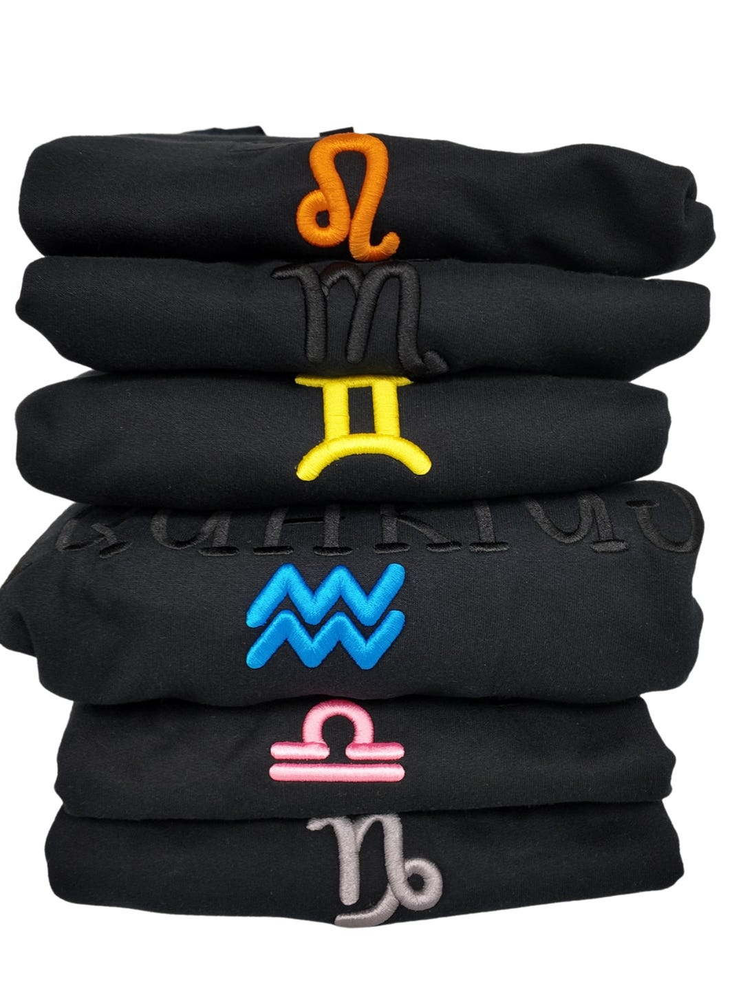 Zodiac Embroidered Sweatshirt, Zodiac 3D Sign, Leo T-shirt, Taurus ...