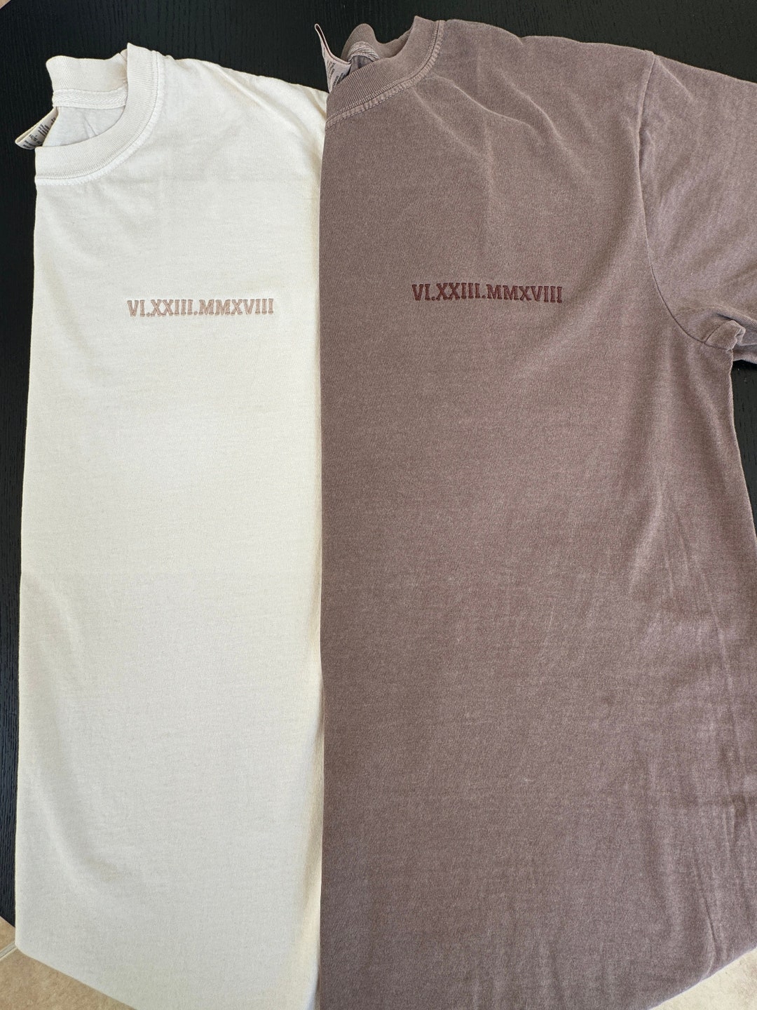 Custom Anniversary Date Embroidered Comfort Colors Shirt, Gifts for Him ...