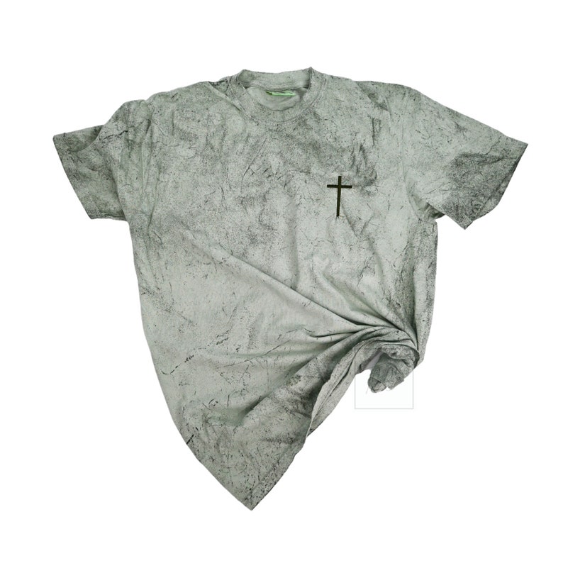 Cross T-shirt Embroidered Christian Shirt Monochromatic - Etsy