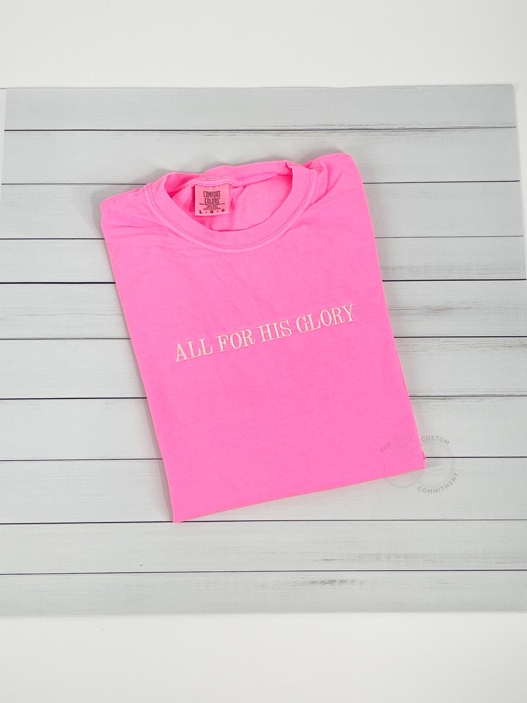 All for His Glory T-shirt, Embroidered Christian Based Clothing, Faith ...