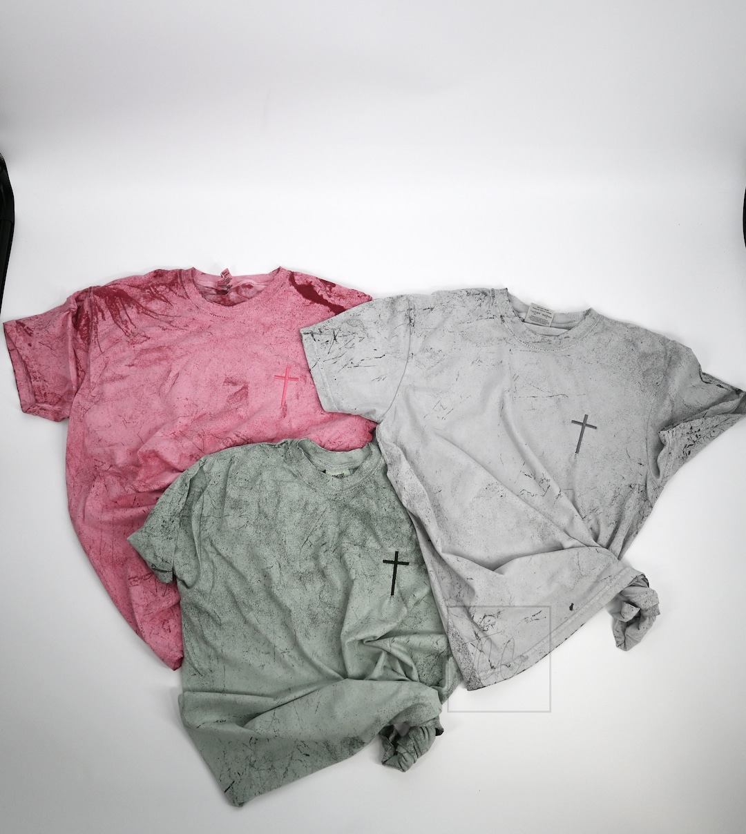 Cross T-shirt, Embroidered Christian Shirt, Monochromatic Cross, Trendy ...