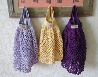 4-pack Organic French Market Bag Set Zero Waste Gift String Bag ...