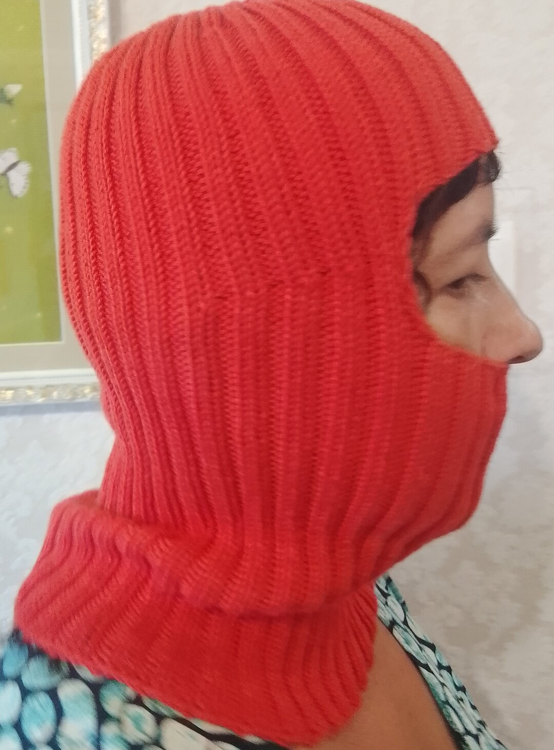 Balaclava Summer Knit Red Balaclava Mask Cotton Balaclava - Etsy