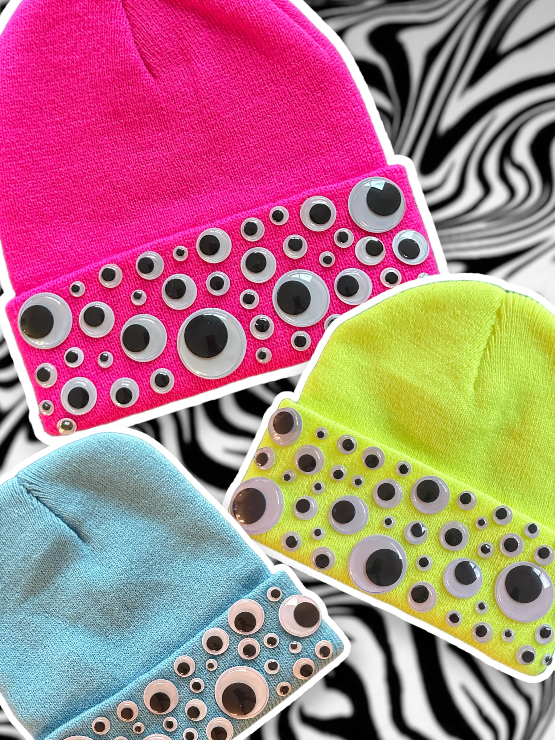 GOOGLEY EYE BEANIE Unique Beanie Funny Hat Google Eye Toboggan Wiggle ...