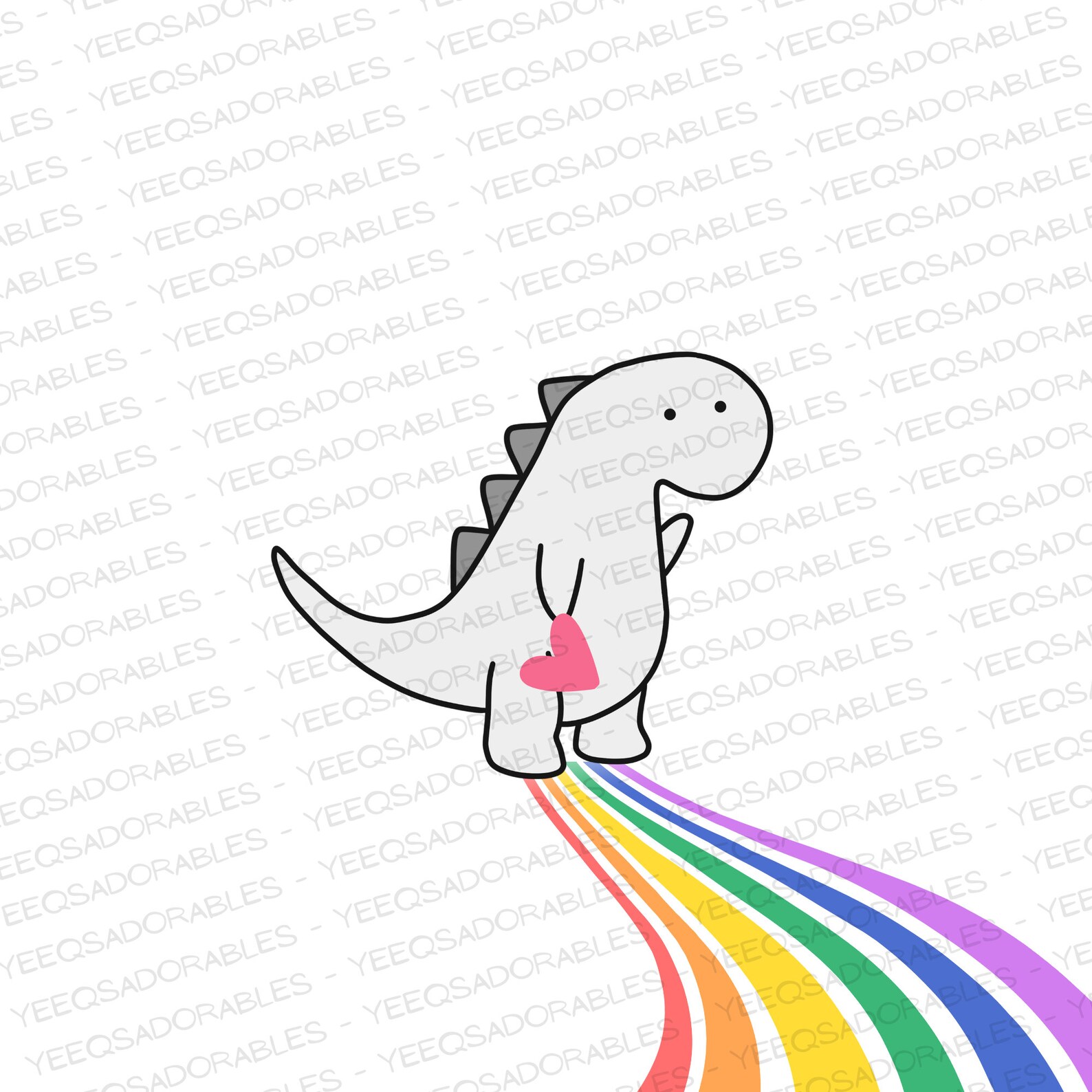 Rainbow Hello Dino Svg, Cute Dinosaur Svg, Dinosaur Clipart, Cut File ...