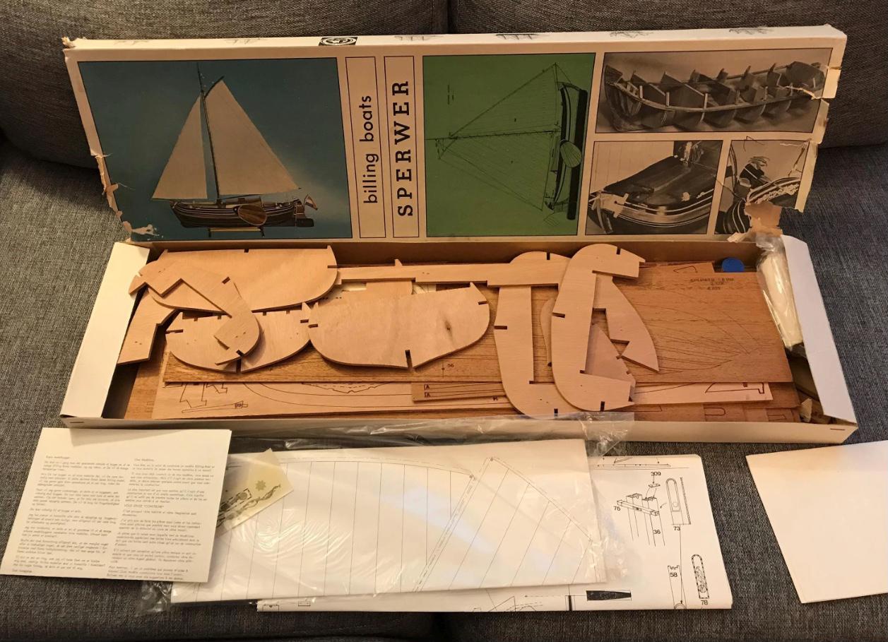 Vintage Billing Boats “sperwer” Wooden Model Ship Kit – Scale 1:15 ...