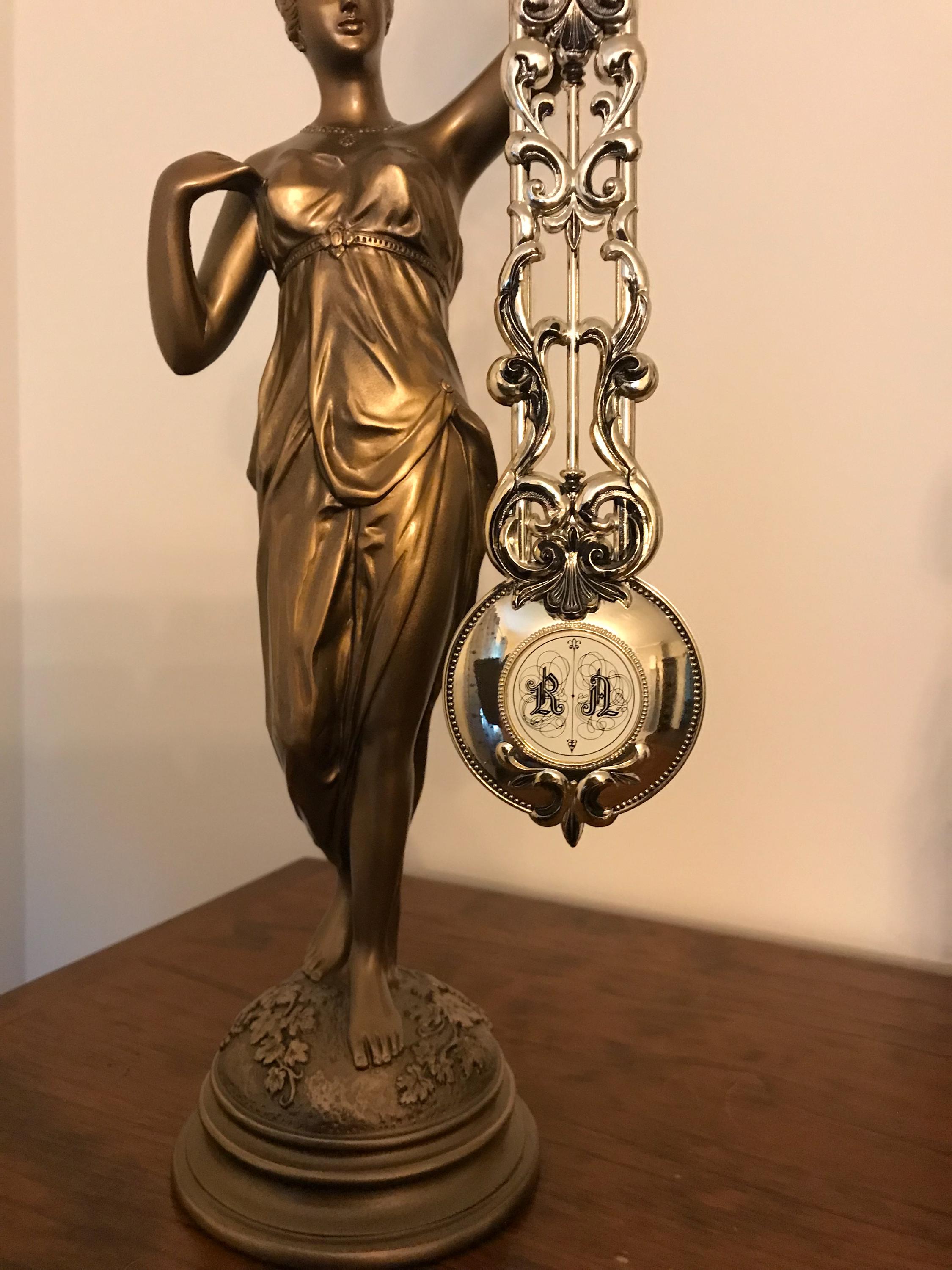 Vintage Mantel Clock With Goddess Figure. - Etsy