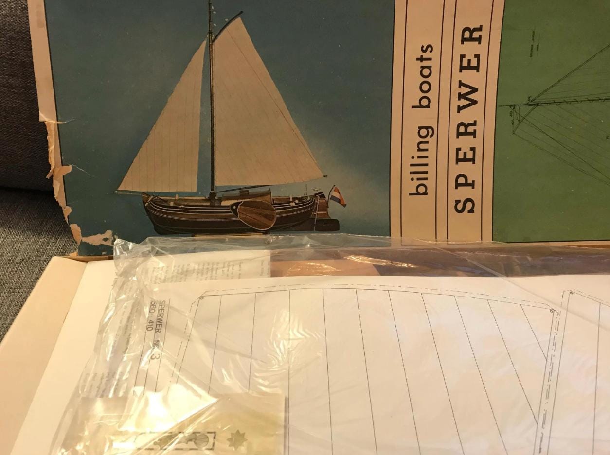 Vintage Billing Boats “sperwer” Wooden Model Ship Kit – Scale 1:15 ...