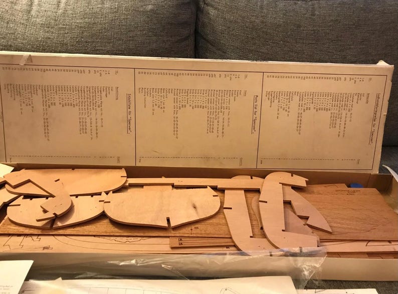 Vintage Billing Boats “sperwer” Wooden Model Ship Kit – Scale 1:15 ...