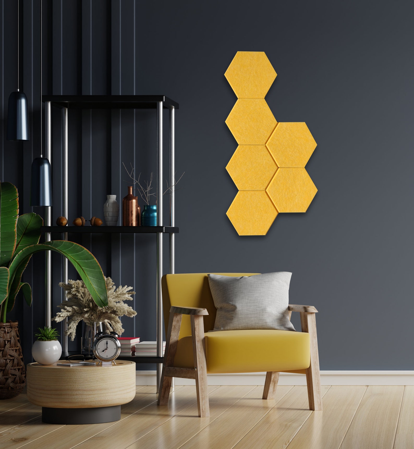 FELT WALL PANELS, Wall Felt Headboard, Hexagon Panels, Honeycomb Wall ...