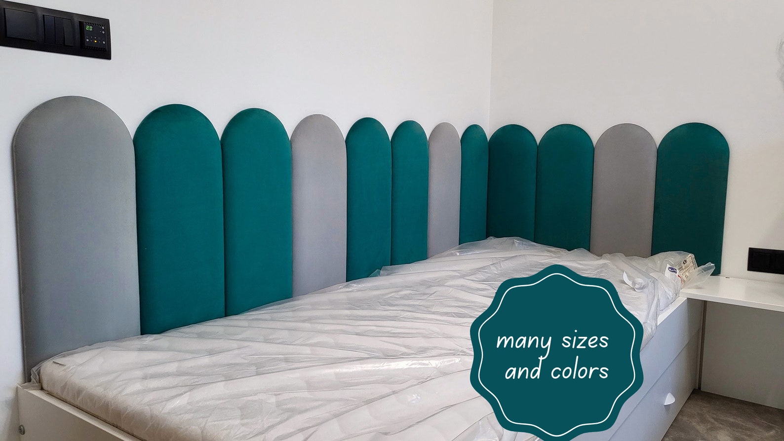 Upholstered Wall Headboard - Hurdle Soft Wall Panels Decor - Custom ...