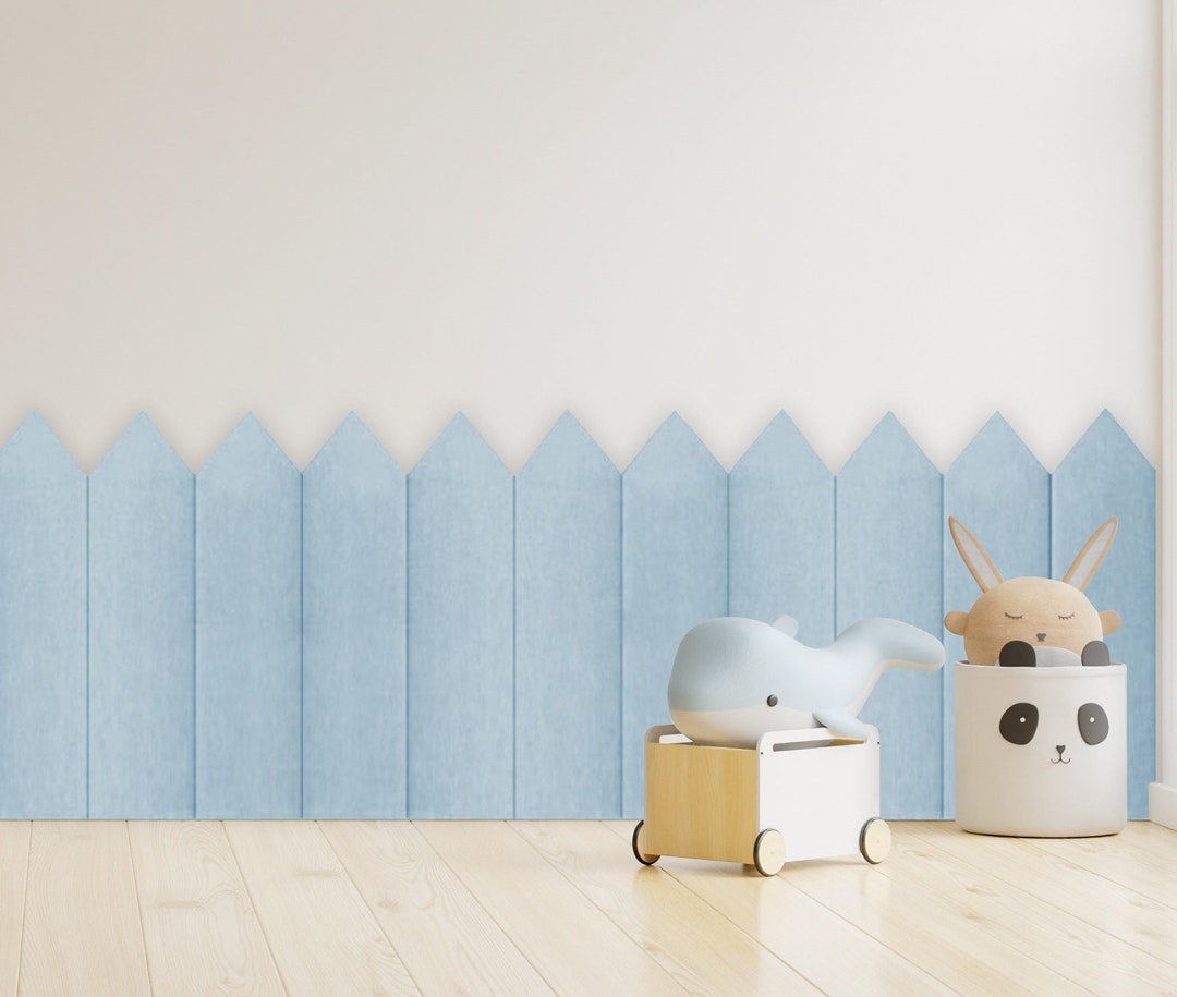 Wall Panels for Kids Bedroom, FENCE Headboard, Upholstered Panels Wall ...