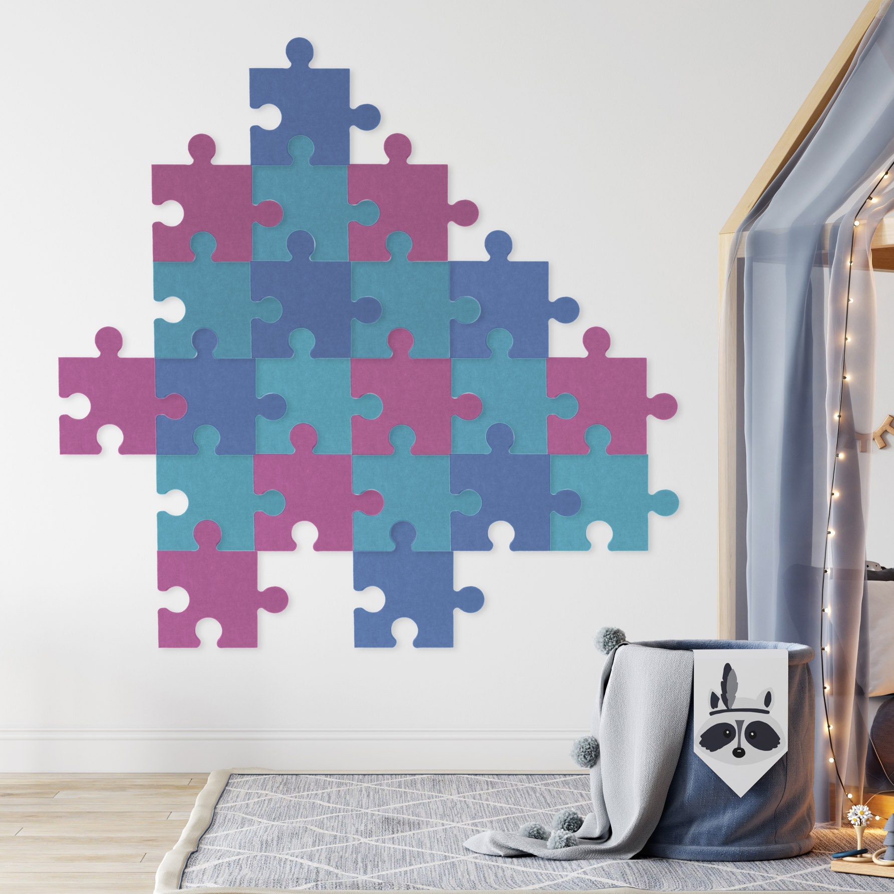 3D Puzzle Felt Wall Panels Wall Headboard FELT PANELS Colors and Sizes ...