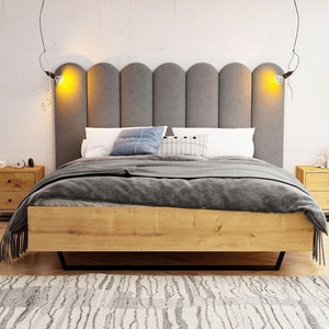 Upholstered Wall Headboard - Hurdle Soft Wall Panels Decor - Custom ...