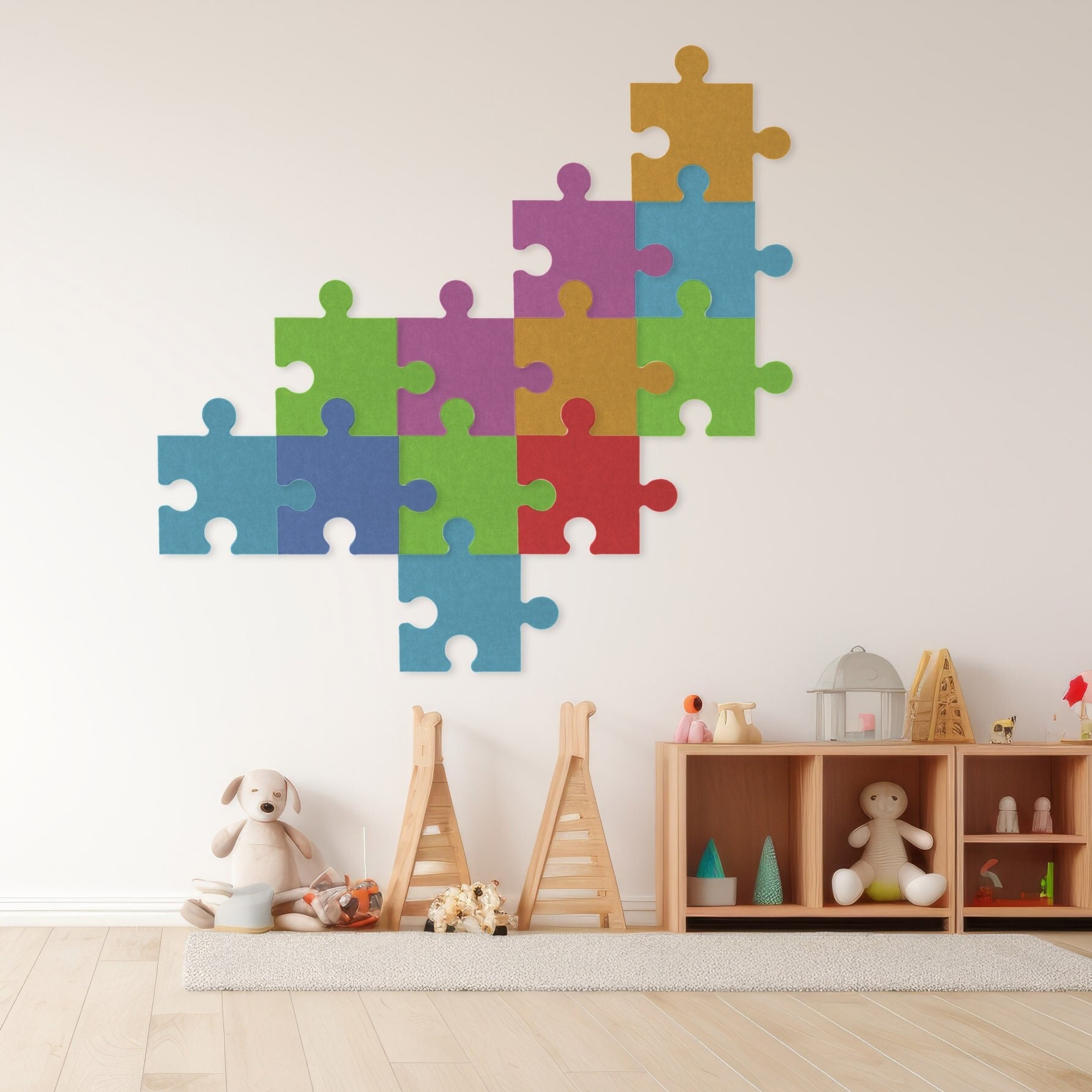 3D Puzzle Felt Wall Panels | Wall Headboard | FELT PANELS | Colors and ...