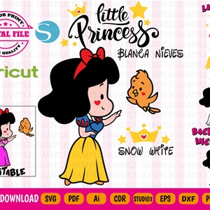 Little Princess Snow White Svg Snow White Clipart Blanca Nieves Svg ...