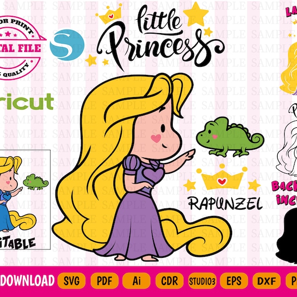 Rapunzel Svg - Etsy