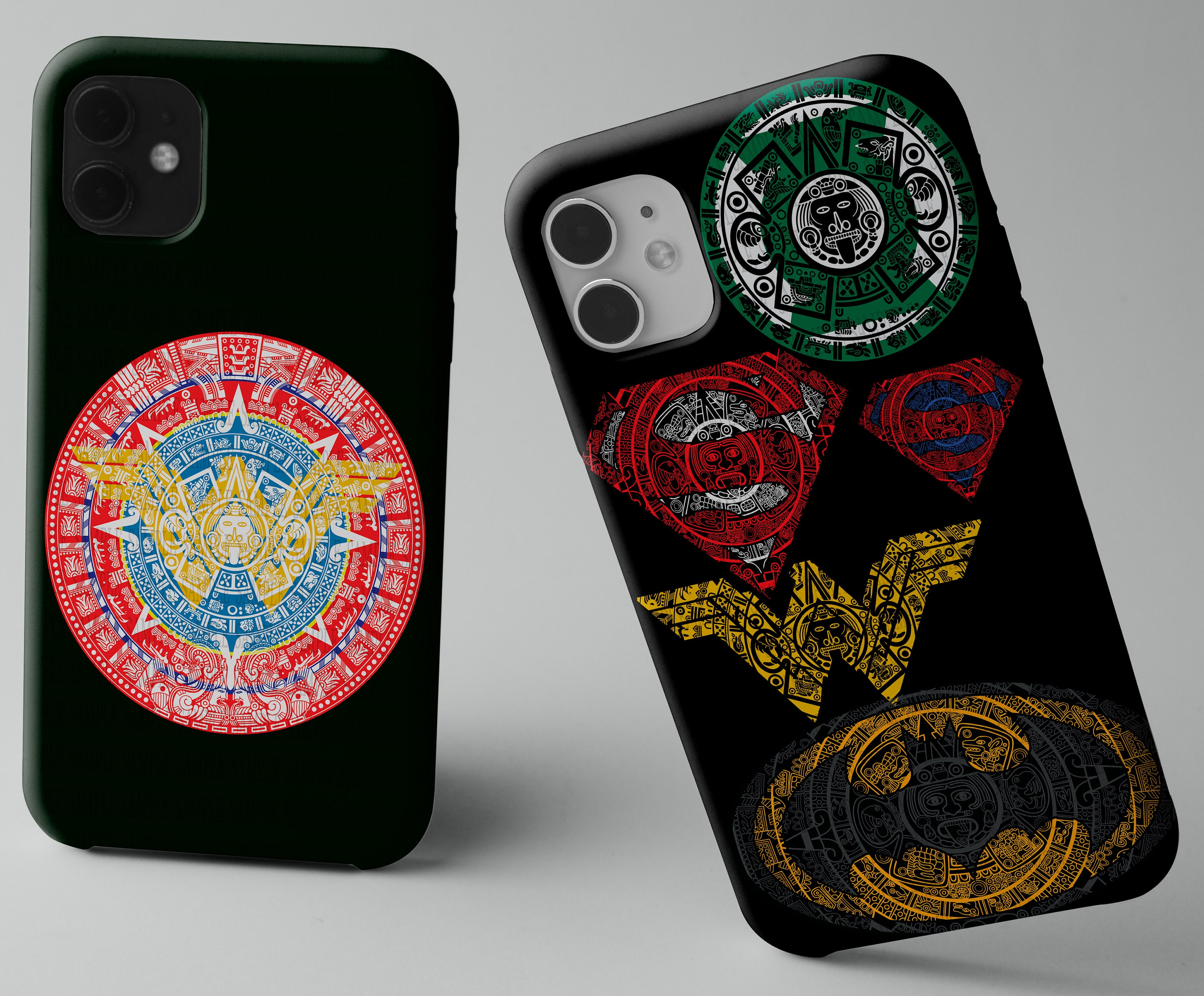 Mexico Bundle Svg 2 in 1 Aztec Calendar Svg Aztec Heroes - Etsy