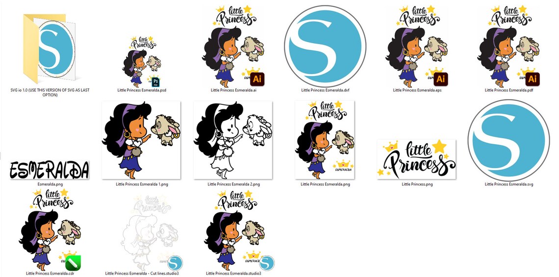 Little Princess Esmeralda Svg - Esmeralda Clipart - Esmeralda Svg ...