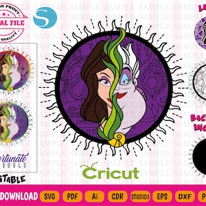Ursula Svg Ursula - Vanessa Svg - Little Mermaid Ursula Clipart ...