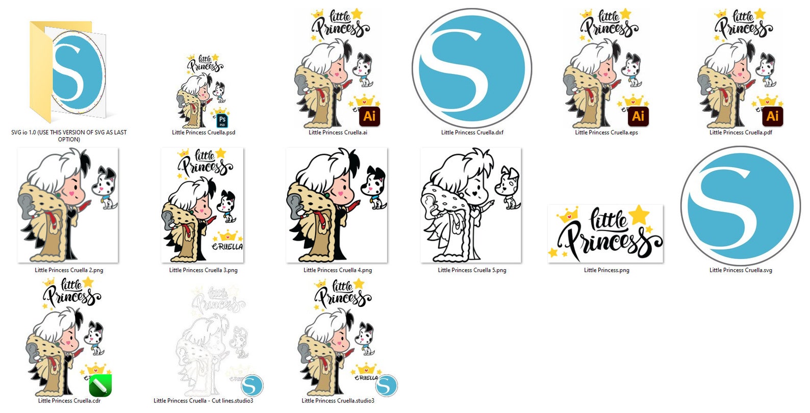 Little Princess Cruella Svg Cruella Vector Cruella Clipart Cruella Png ...