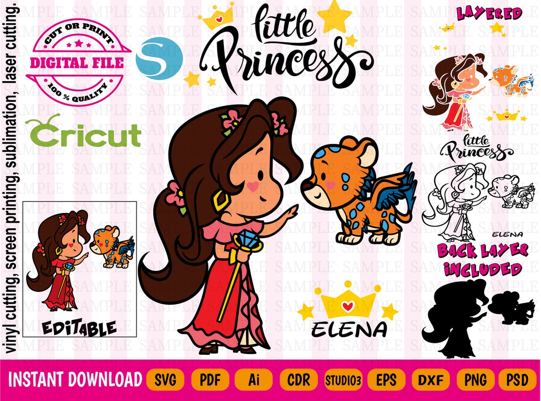 Little Princess Elena Svg - Elena Clipart - Elena Svg - Elena Vector 9 ...