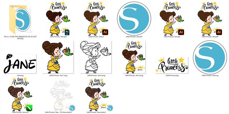 Little Princess Jane Svg Jane Clipart Jane Svg Jane - Etsy