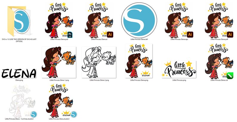 Little Princess Elena Svg Elena Clipart Elena Svg Elena - Etsy