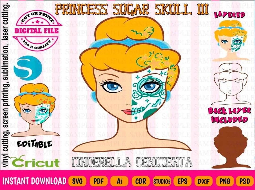 Princess Sugar Skull Version 3 - Princess Sugar Skull - Princess ...