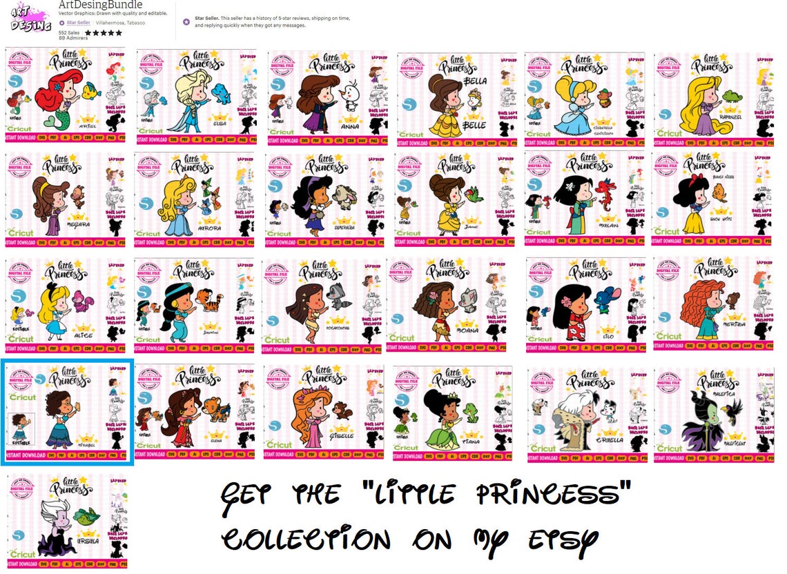 Little Princess Svg Vector 9 File Formats Digital File - Etsy