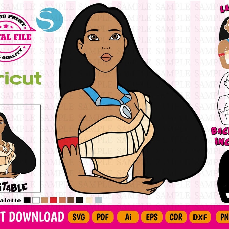 Pocahontas Svg - Etsy