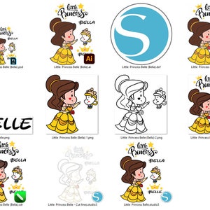 Little Princess Belle Svg - Belle Clipart - Beauty and the Beast Svg ...