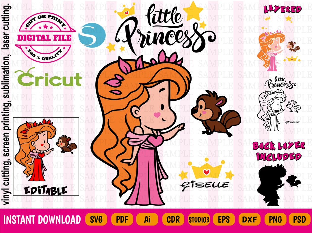 Little Princess Giselle Svg - Giselle Vector - Giselle Clipart ...