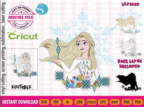 Princess Elsa Svg Elsa Vector Elsa Clipart Elsa Png - Etsy
